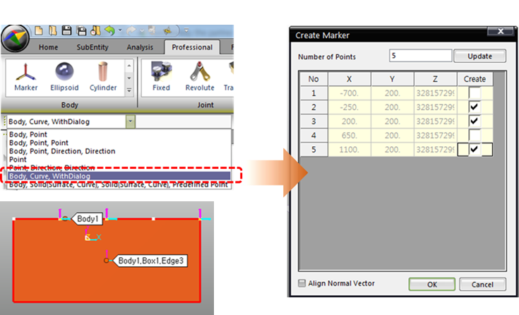 FunctionBay Technical Support Site | How can I create a marker at the center of a curve or corner?