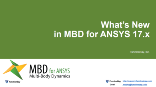 FunctionBay Technical Support Site | MBD for ANSYS 17.x What’s New
