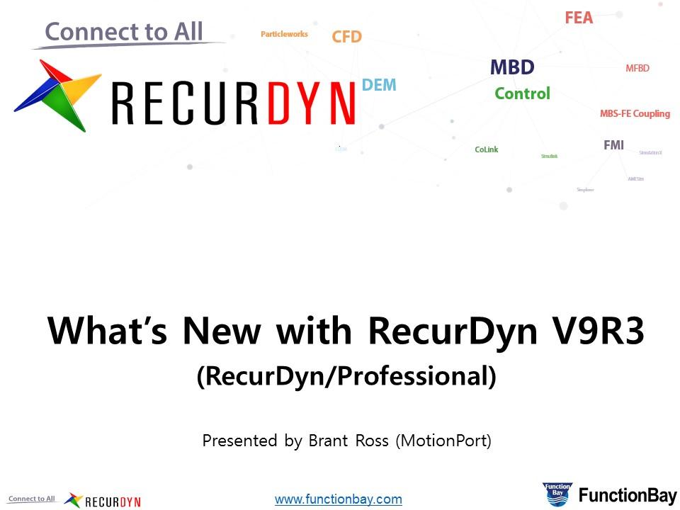 What's New in RecurDyn V9R3