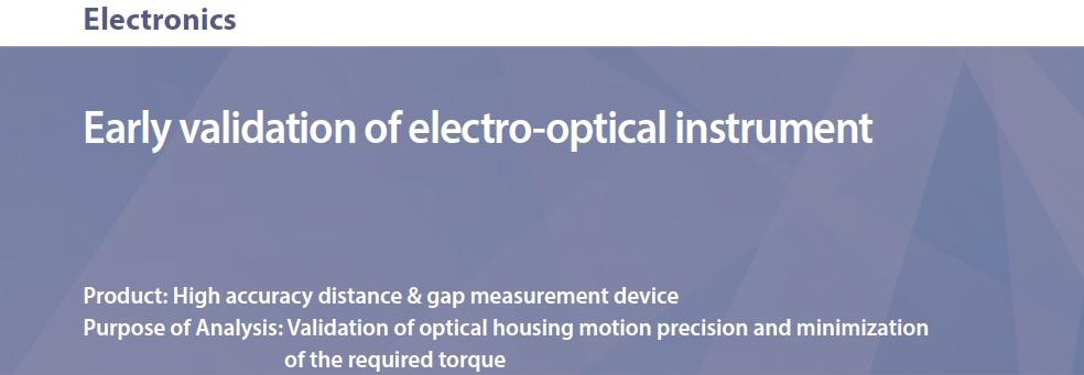 [Electronics] Early validation of electro-optical instrument