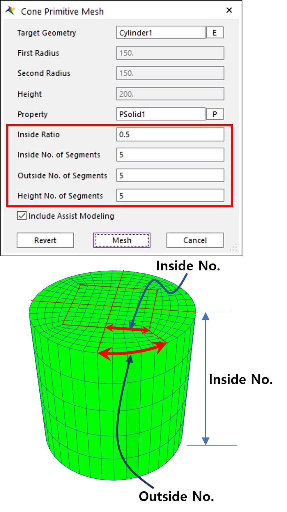 How to create high-quality meshes of Ellipsoid, Box, and Cone shapes