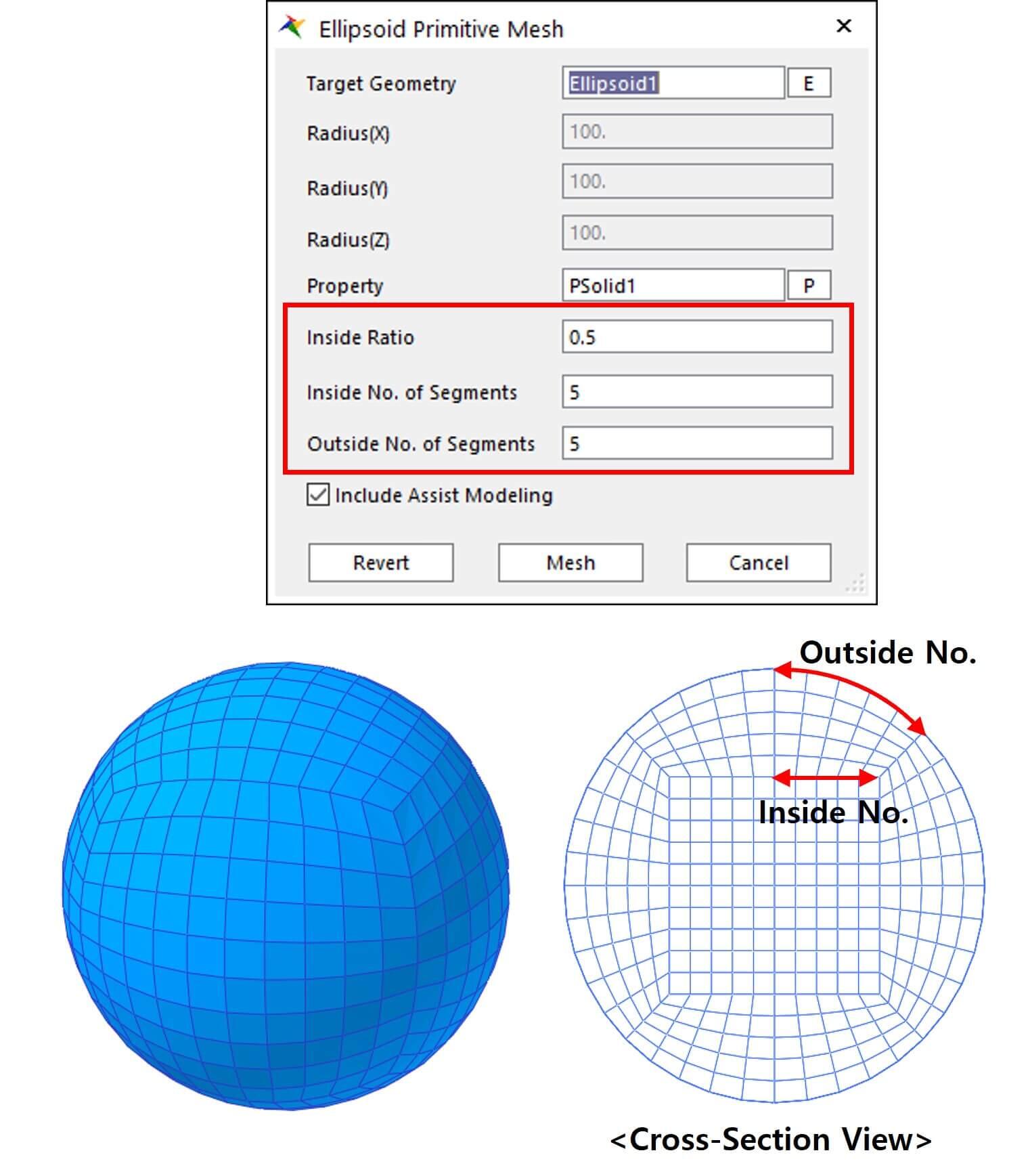 How to create high-quality meshes of Ellipsoid, Box, and Cone shapes